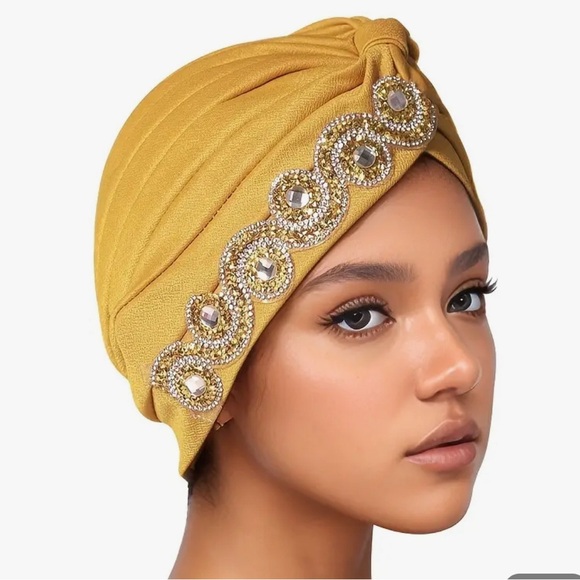 Accessories | Elegant Gold Embellished Turban Zara | Poshmark